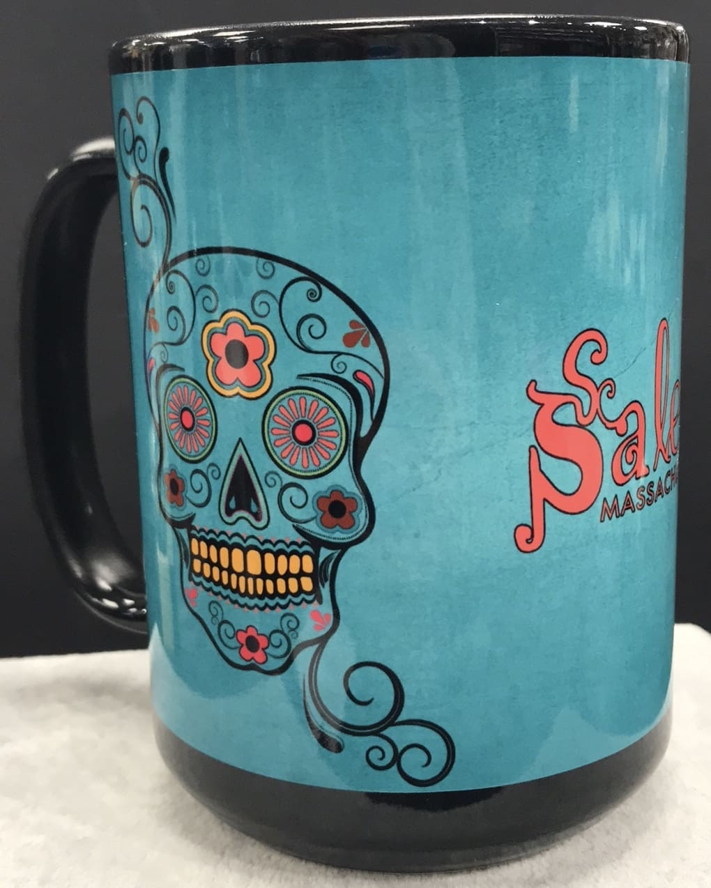 Salem Sugar Skull Ceramic Mug (blue)